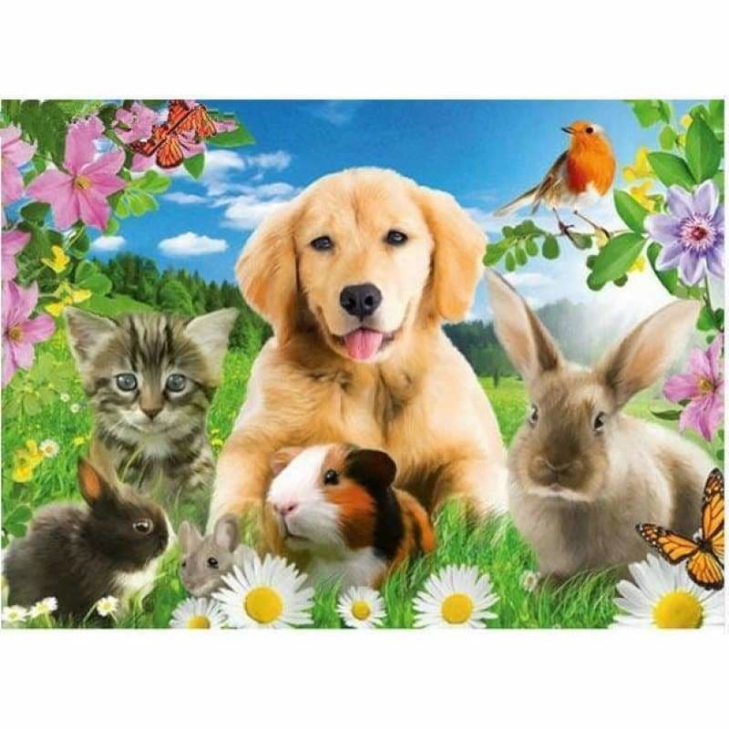 Buy Cute Dog Cat Rabbits Diamond Painting Kits | Australia – Diamond ...